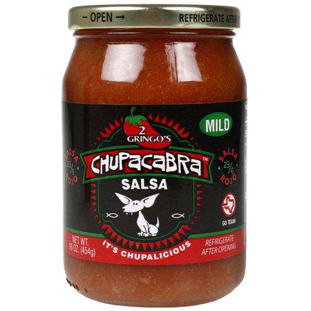 2 Gringos Chupacabra Salsa Mild 16 oz with Fresh Serranos and Jalapenos ...